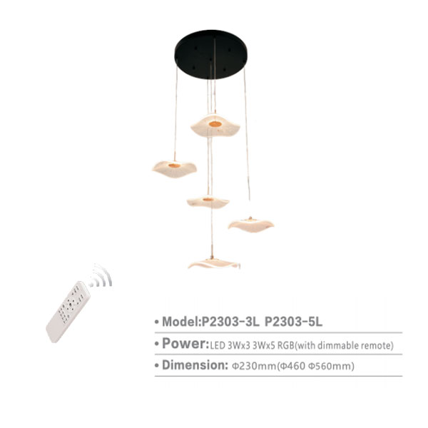 SKL-LUCE Pendant Lamp P2303-3L P2303-5L - KING ECO PTE LTD