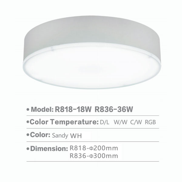 SKL-LUCE LED Down Light R818-18W / R836-36W - KING ECO PTE LTD